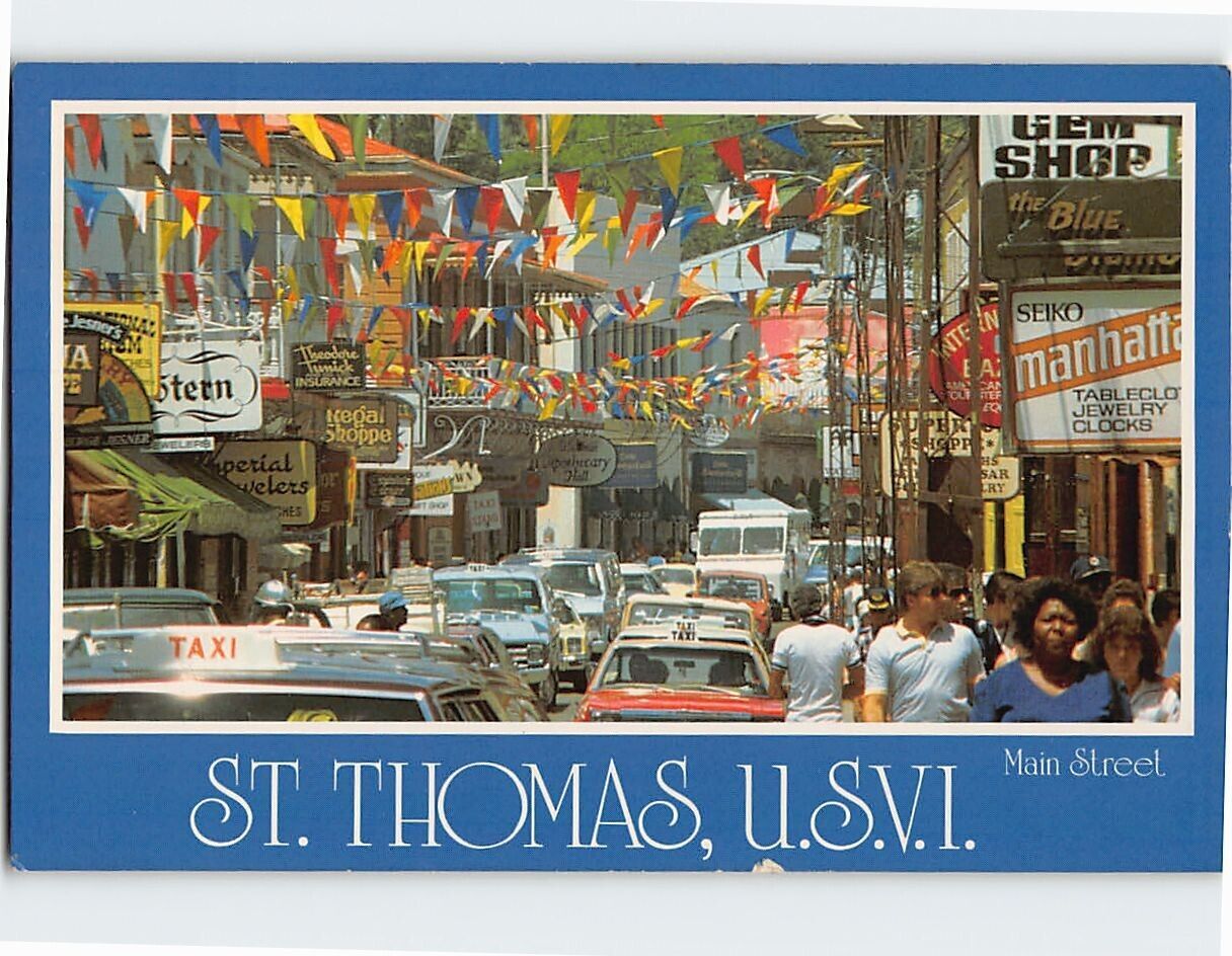 Postcard Main Street, St. Thomas, United States Virgin Islands | United ...