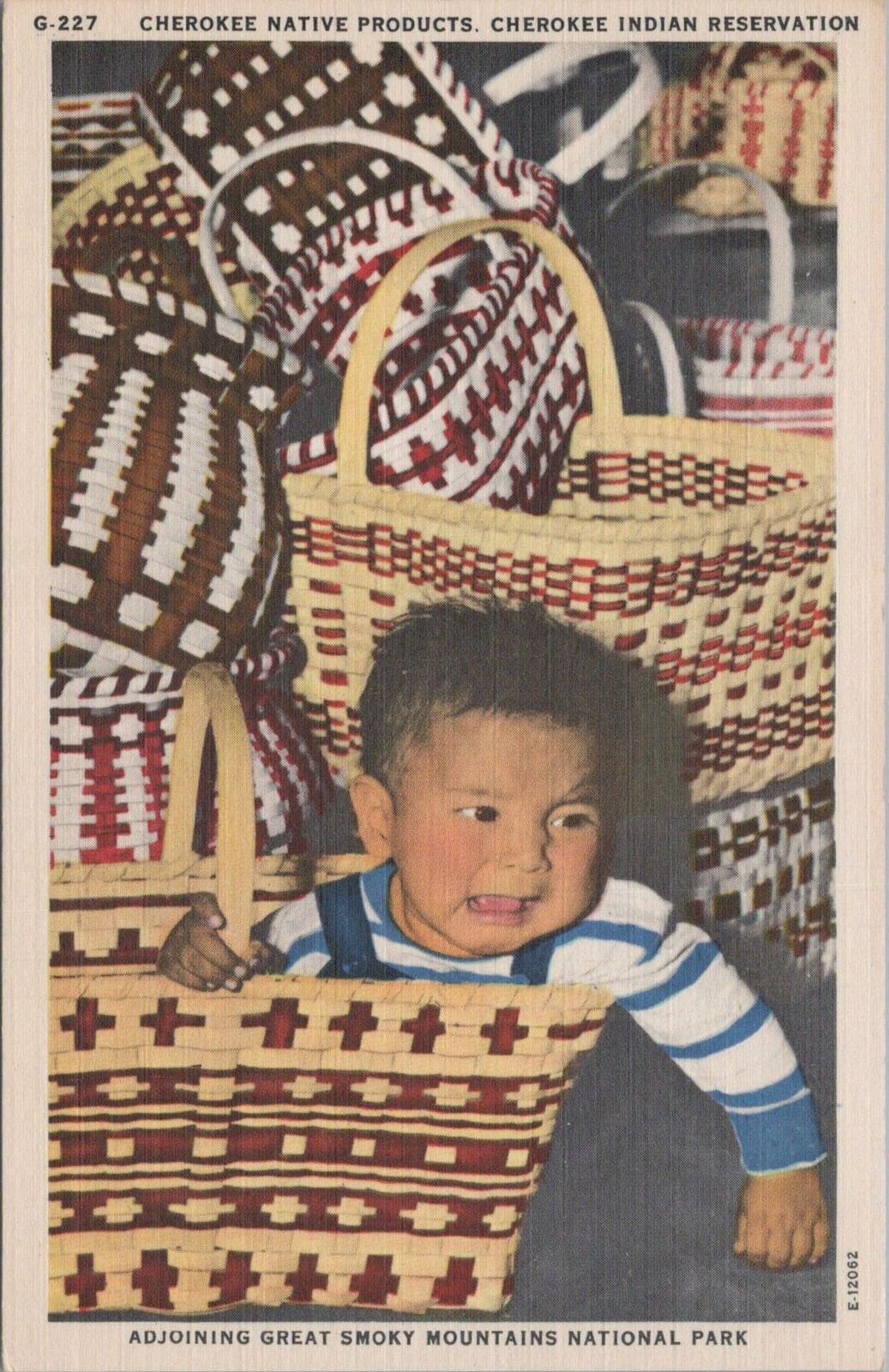 Postcard Native American Cherokee Native Products Indian Reservation ...