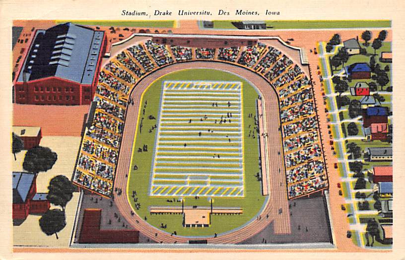 Stadium-Drake University Des Moines, Iowa, USA Football Stadium Unused ...
