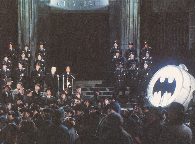 Batman Lighting The Batcave Beacon Torch In Gotham City Postcard ...