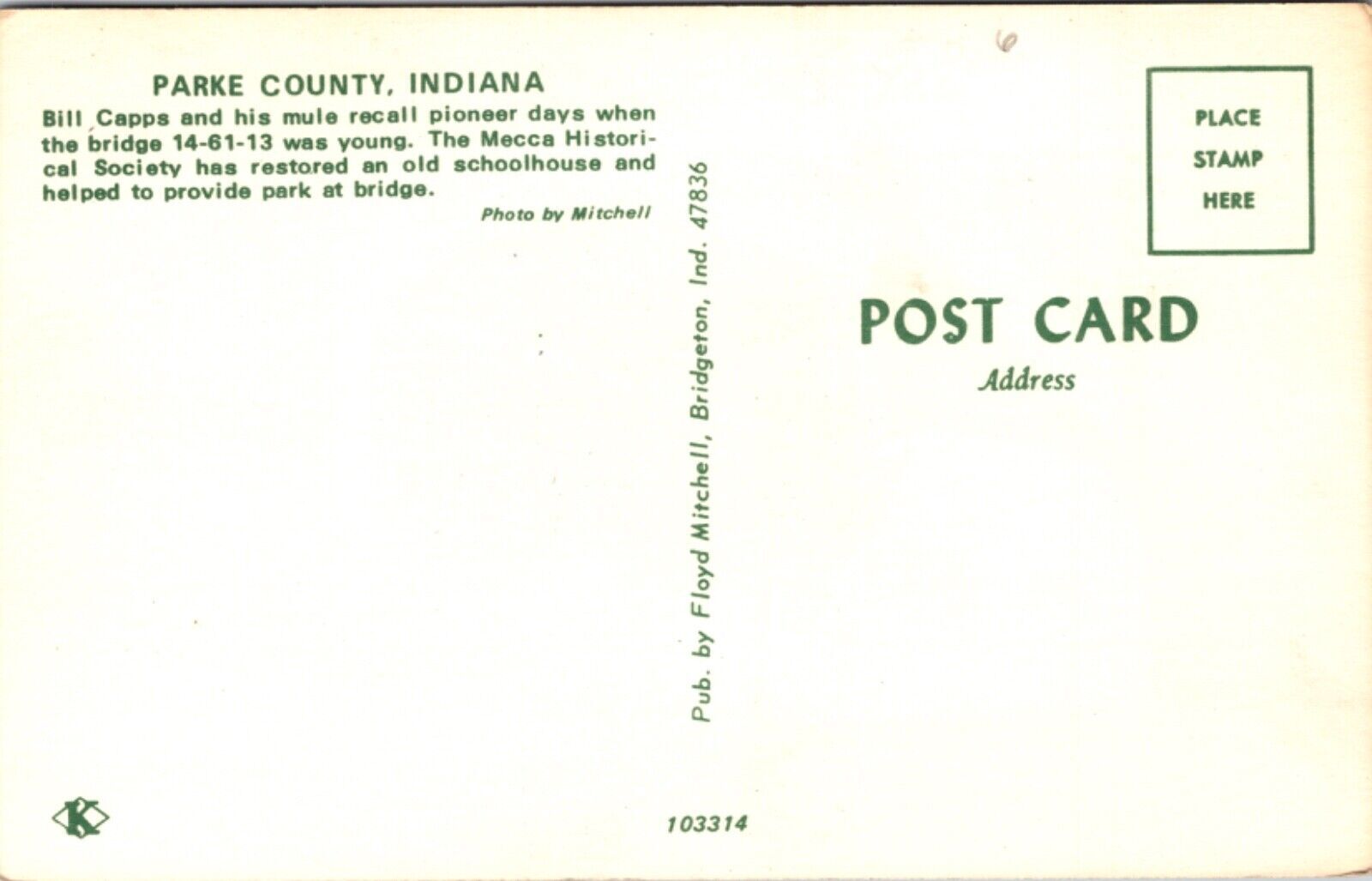 PC Bill Capps Mule Pioneer Days Covered Bridge 14-61-13 Park County ...