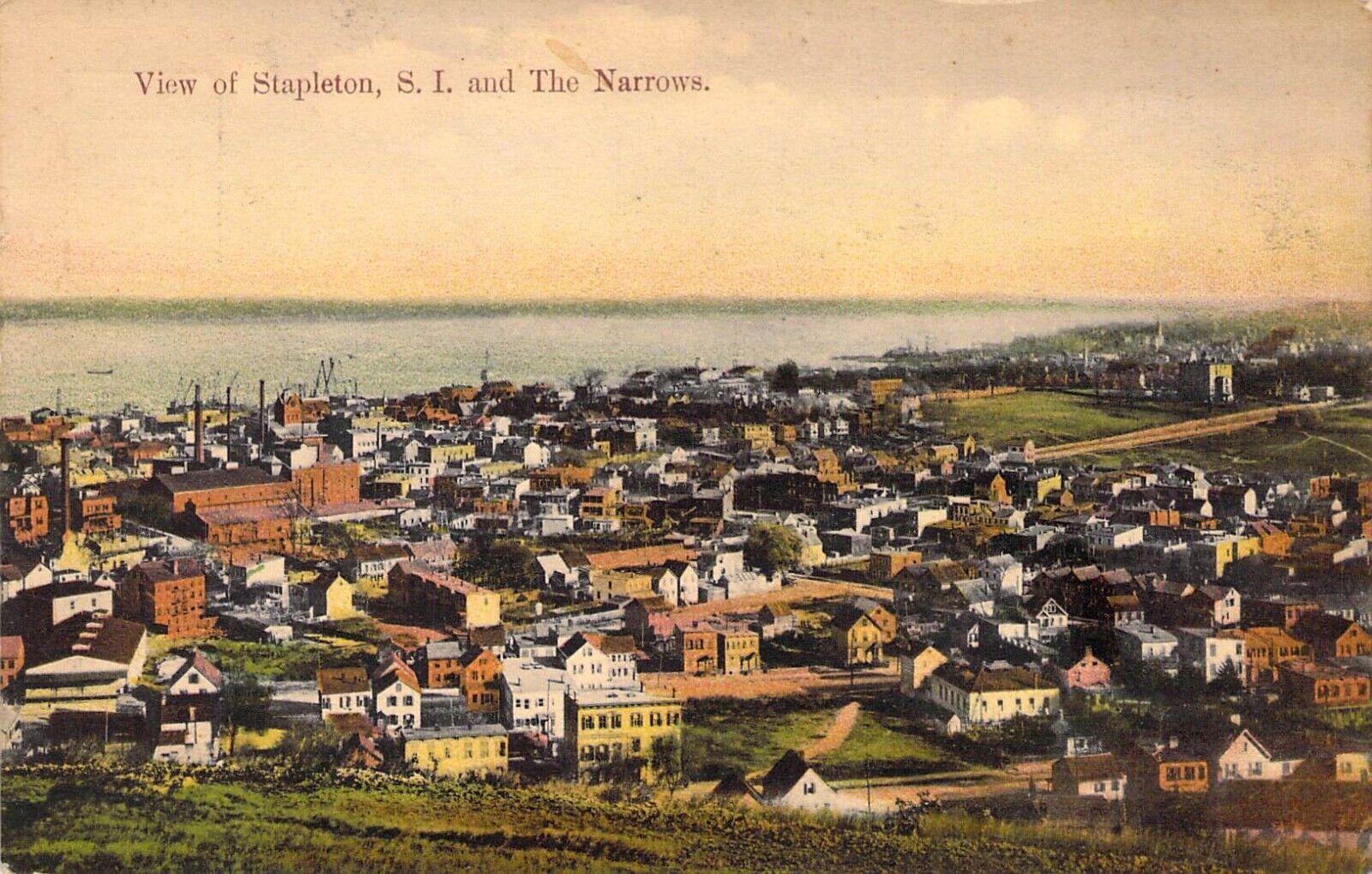 '09, View of Stapleton, S.I. and the Narrows, Staten Island,NY,MSG, Old ...