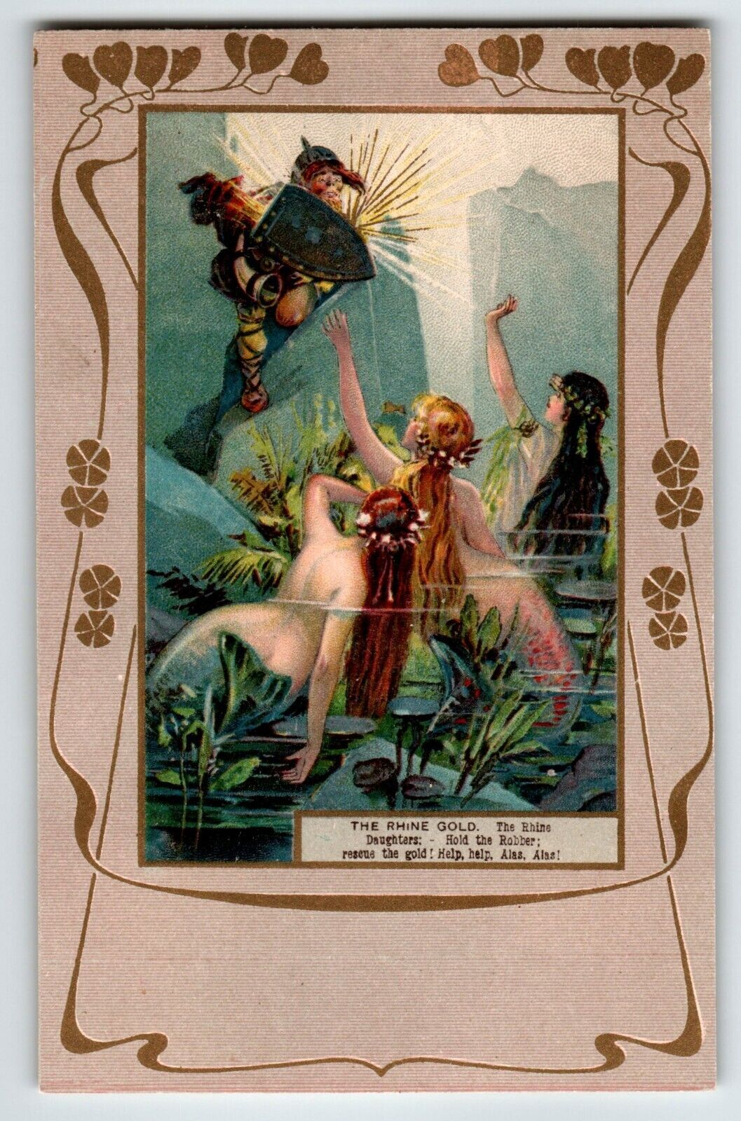 Mermaids Robber Rescue Underwater Fantasy Postcard Tuck Wagner Opera 694 Unused | Other ...