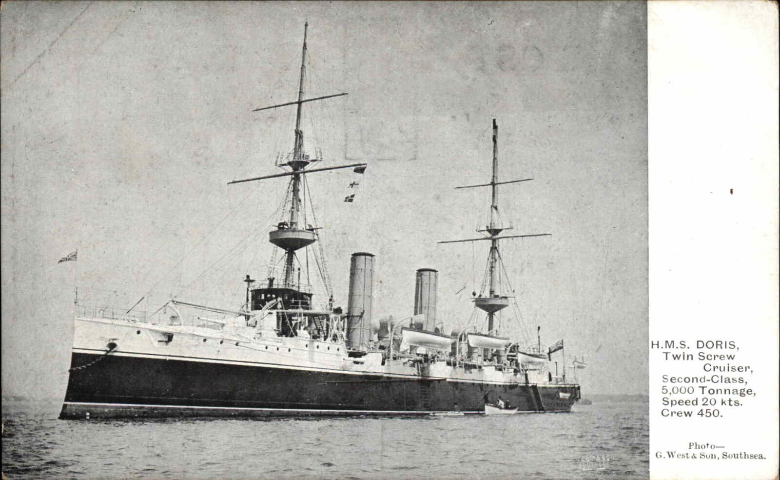 British Navy HMS Doris Twin Screw Cruiser Battleship | Other / Unsorted ...