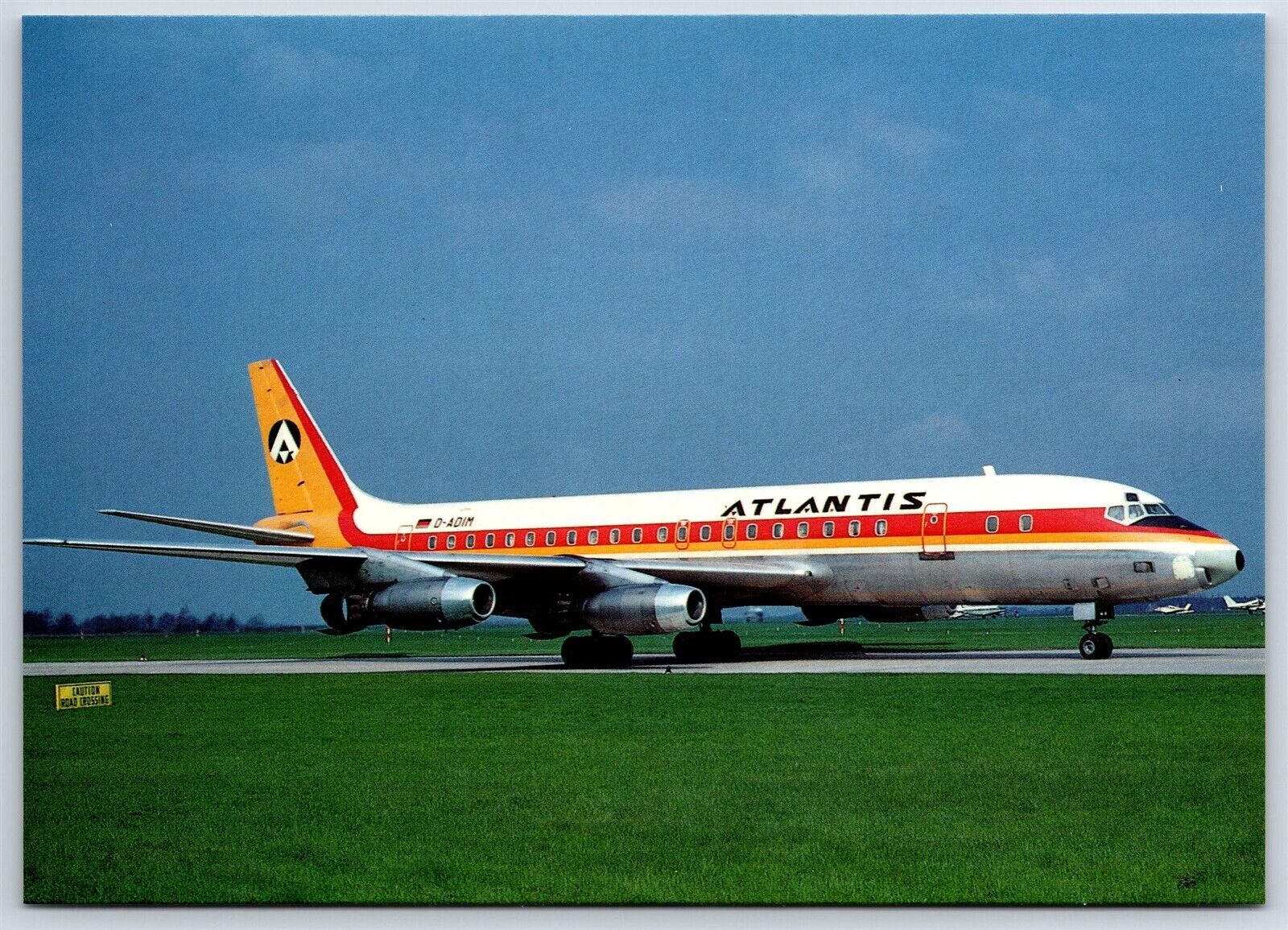 Airplane Postcard Atlantis Airlines Douglas DC-8-33 D-ADIM Hannover ...