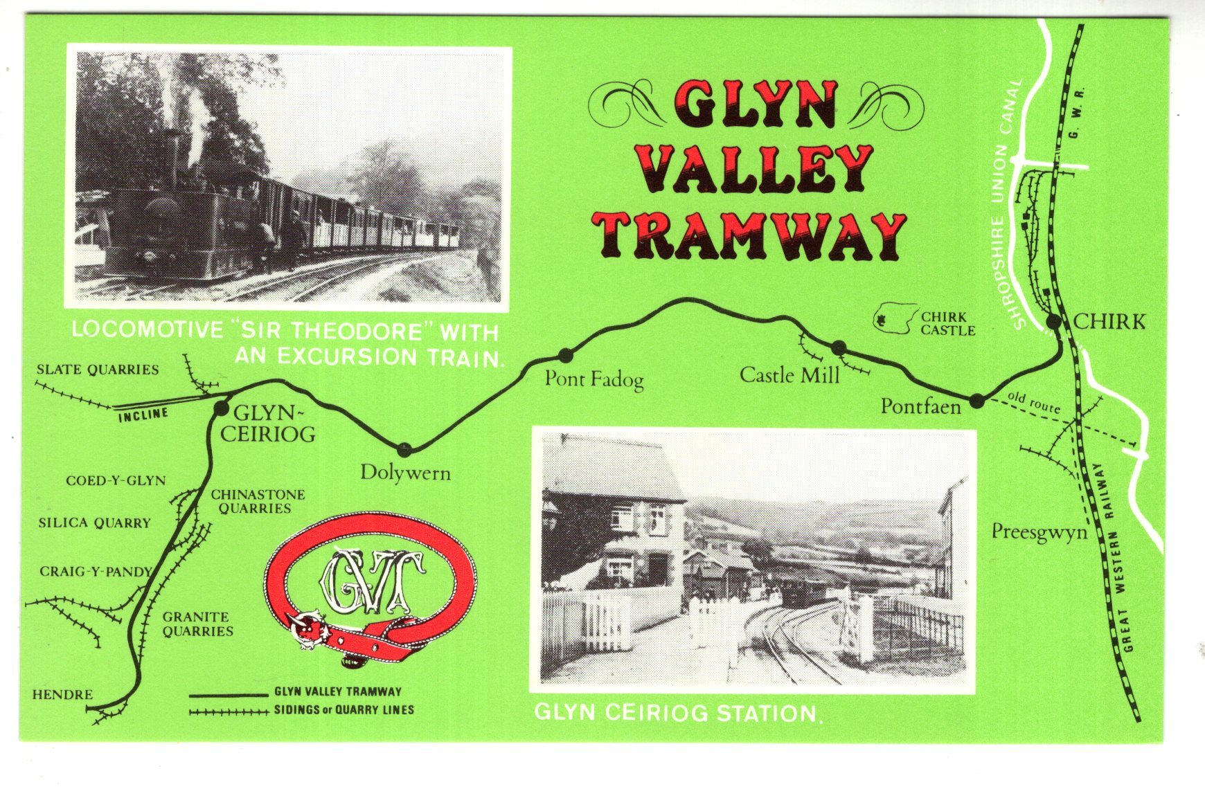 Glyn Ceiriog Station, Glyn Valley Tramway Map, Train | Topics ...