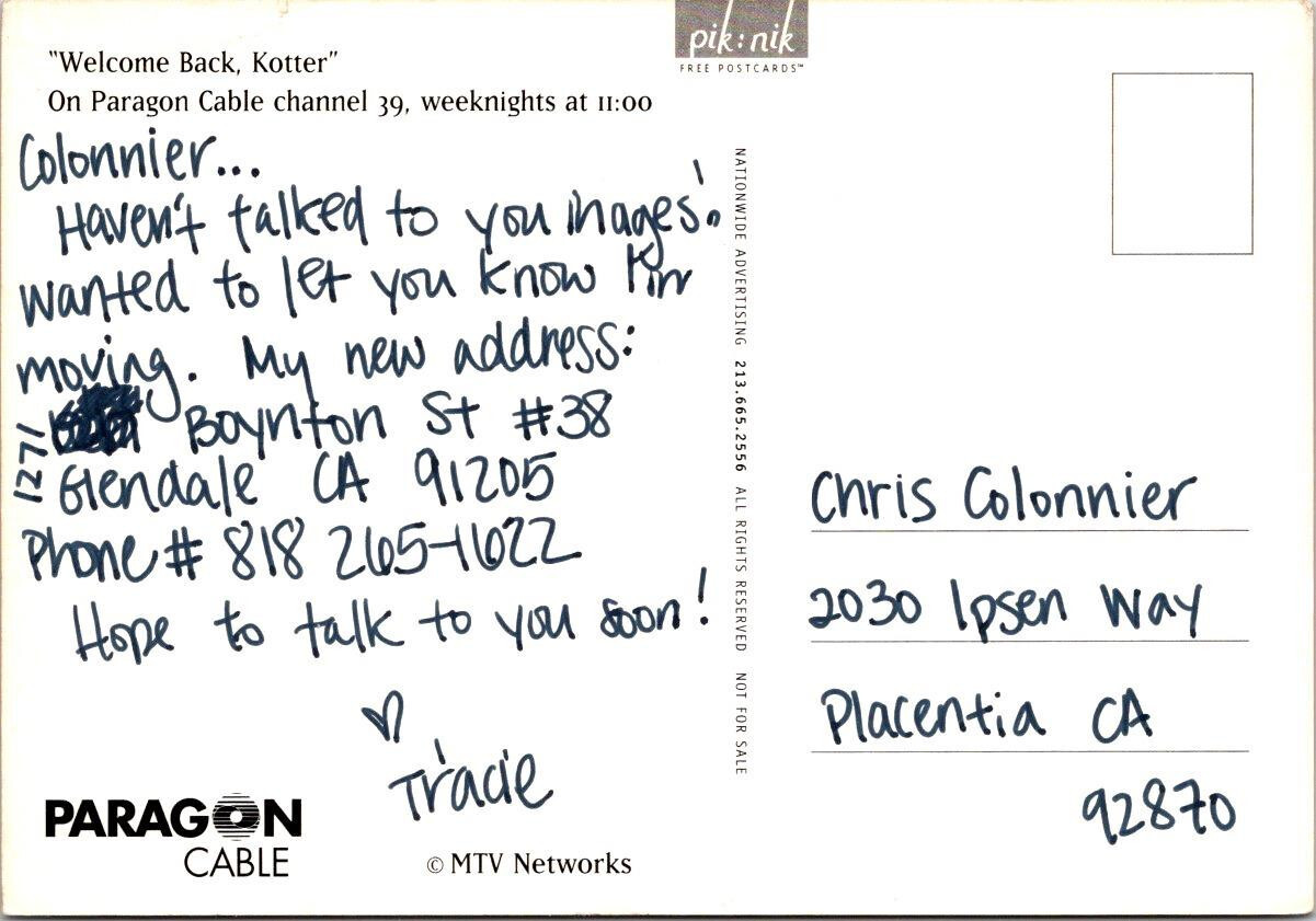 Paragon Cable Advertising WELCOME BACK KOTTER TV SHOW CAST 4X6 Vintage ...