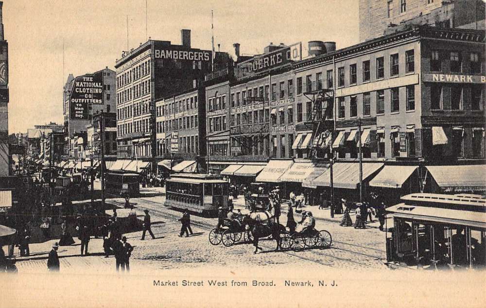 Newark New Jersey Market Street Scene Historic Bldgs Antique Postcard ...