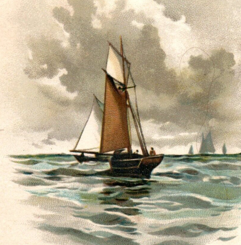 1880s Victorian Trade Cards Nautical Sailboats Seafaring Poems Set Of 5 ...