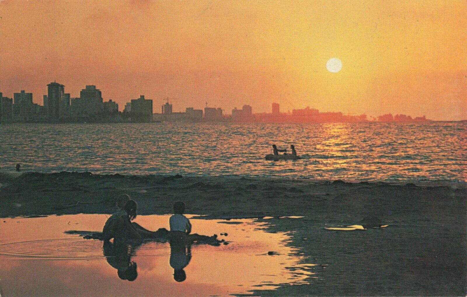 Postcard Skyline at Sunset Hotel Row San Juan Puerto Rico | United ...