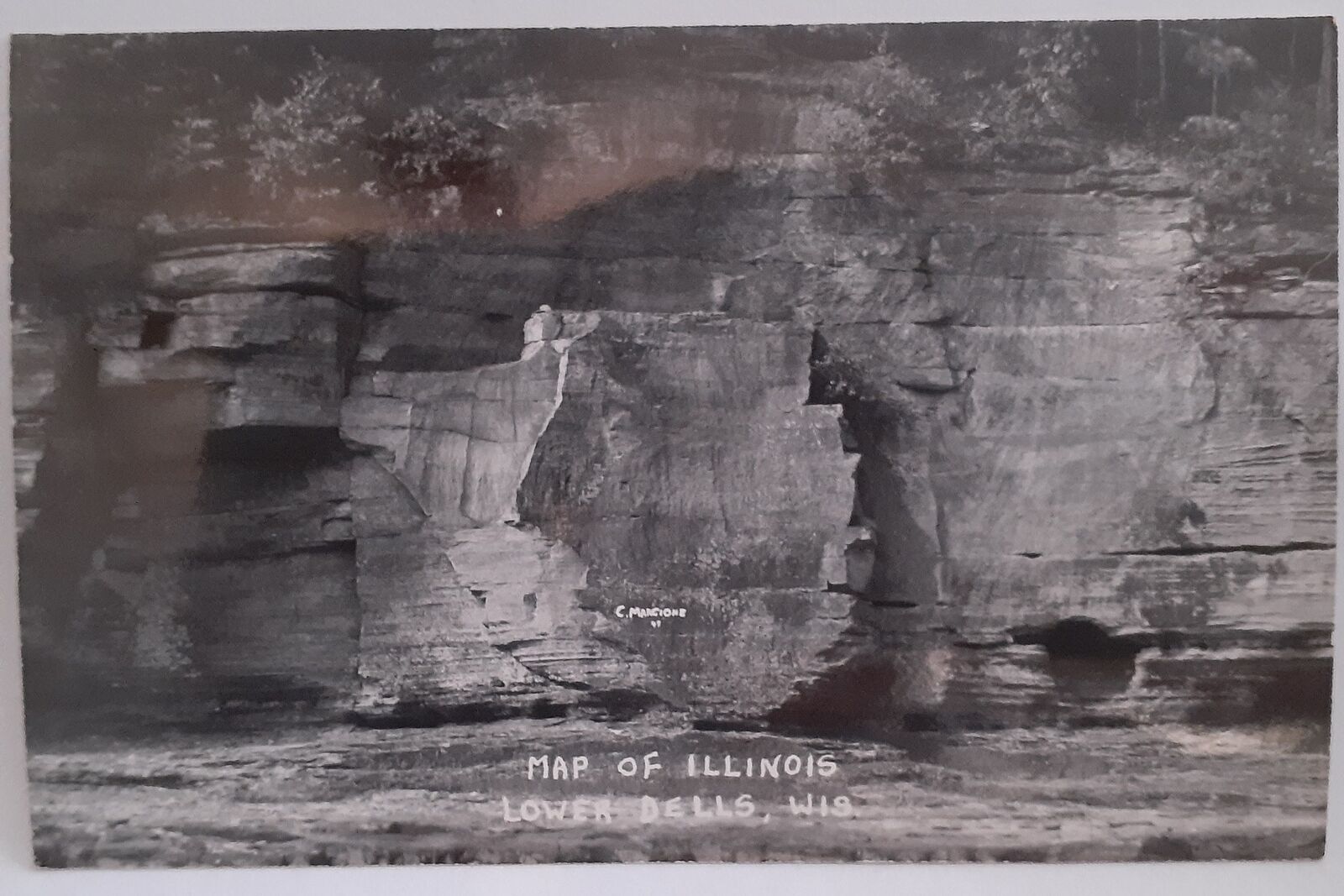RPPC WI Wisconsin Dells Map of Illinois Lower Dells | United States ...
