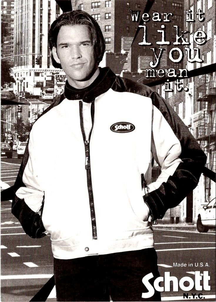 NY, New York City SCHOTT NYC Logo Jacket/Male Model 4X6 Advertising ...