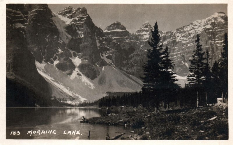 Vintage Postcard Moraine Lake Along the Line of the Canadian Pacific ...