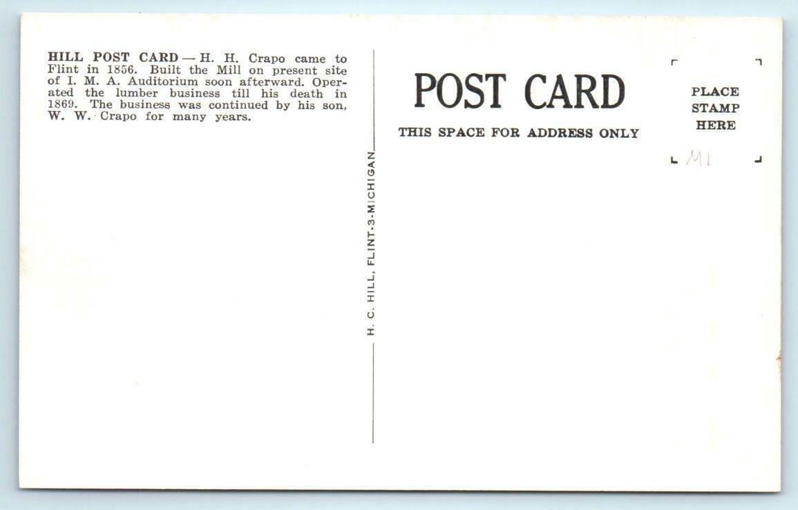 FLINT, Michigan MI ~ Repro CRAPO SAW MILL ca 1960s Genesee County ...