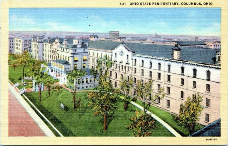 Ohio State Penitentiary Prison Jail Columbus OH 1940s Linen Postcard ...