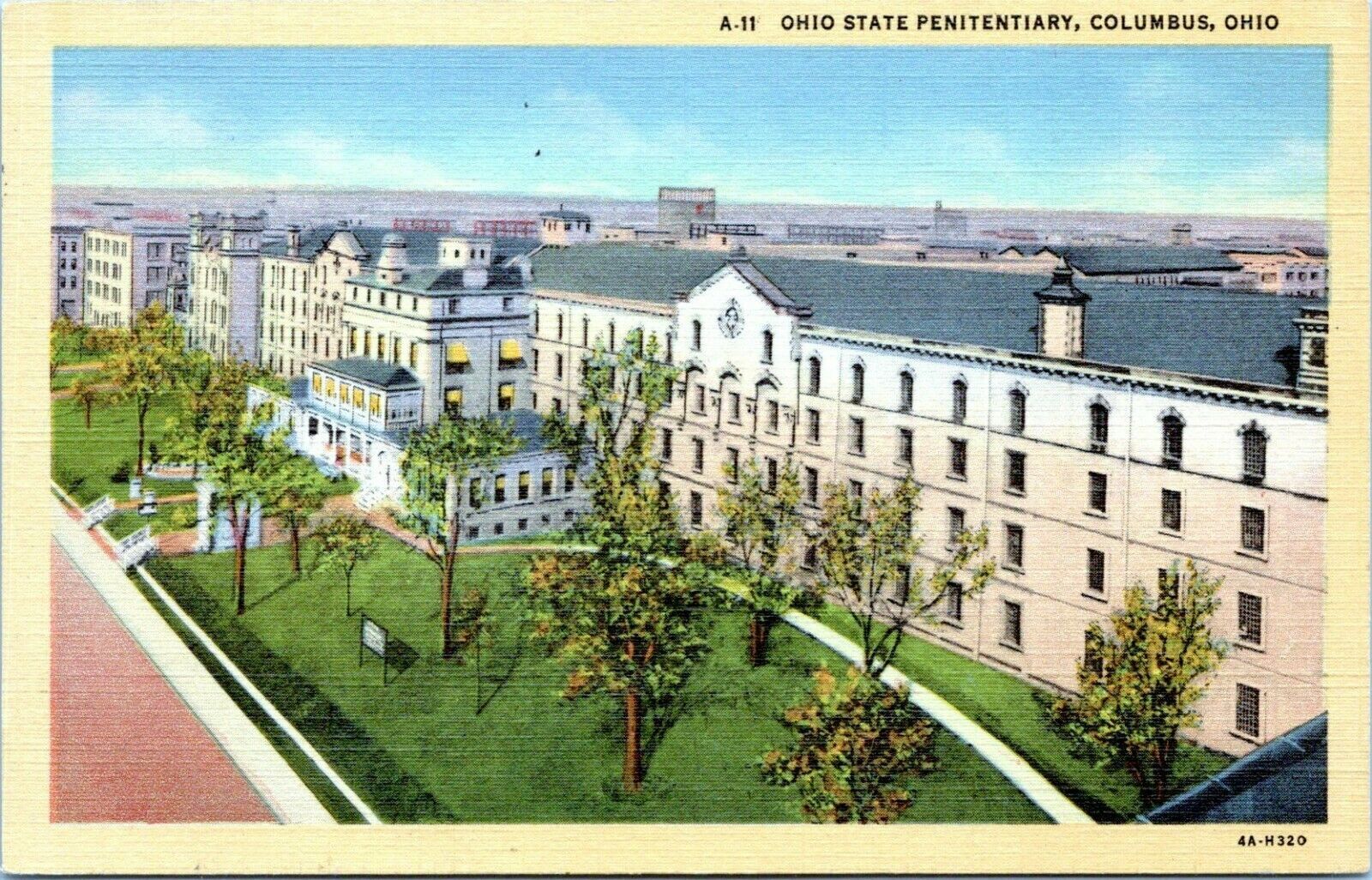 Ohio State Penitentiary Prison Jail Columbus OH 1940s Linen Postcard ...