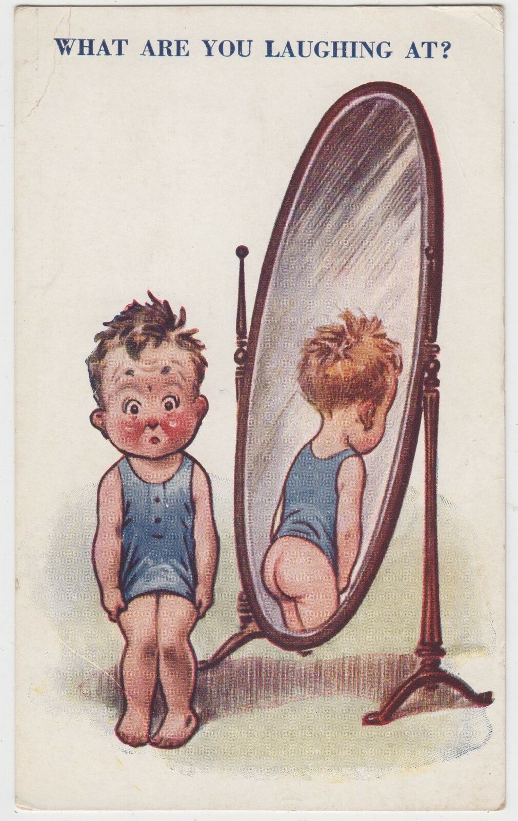 Bamforth Comic Kid Postcard No. 1834 What Are You Laughing At Bare ...