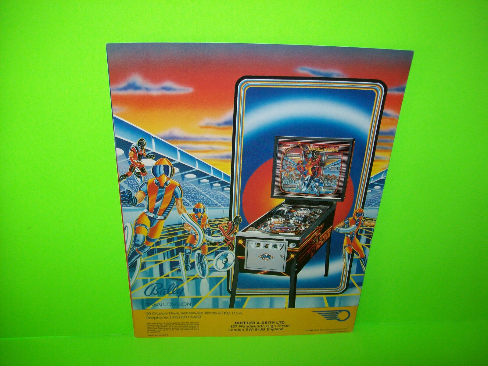 Vector Pinball FLYER Original NOS 1982 Fold-out Space Age Sci-Fi ...