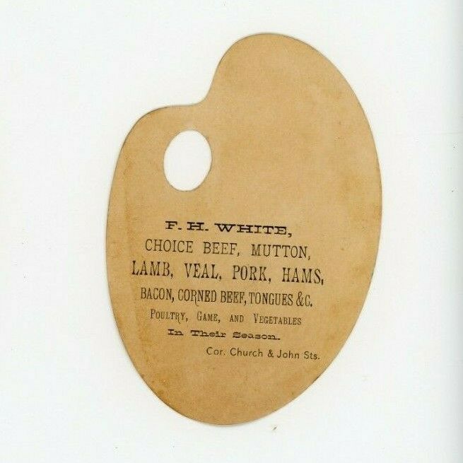 1880s Die-Cut F.H. White Poultry Game Mutton Tongues Butterfly Image ...