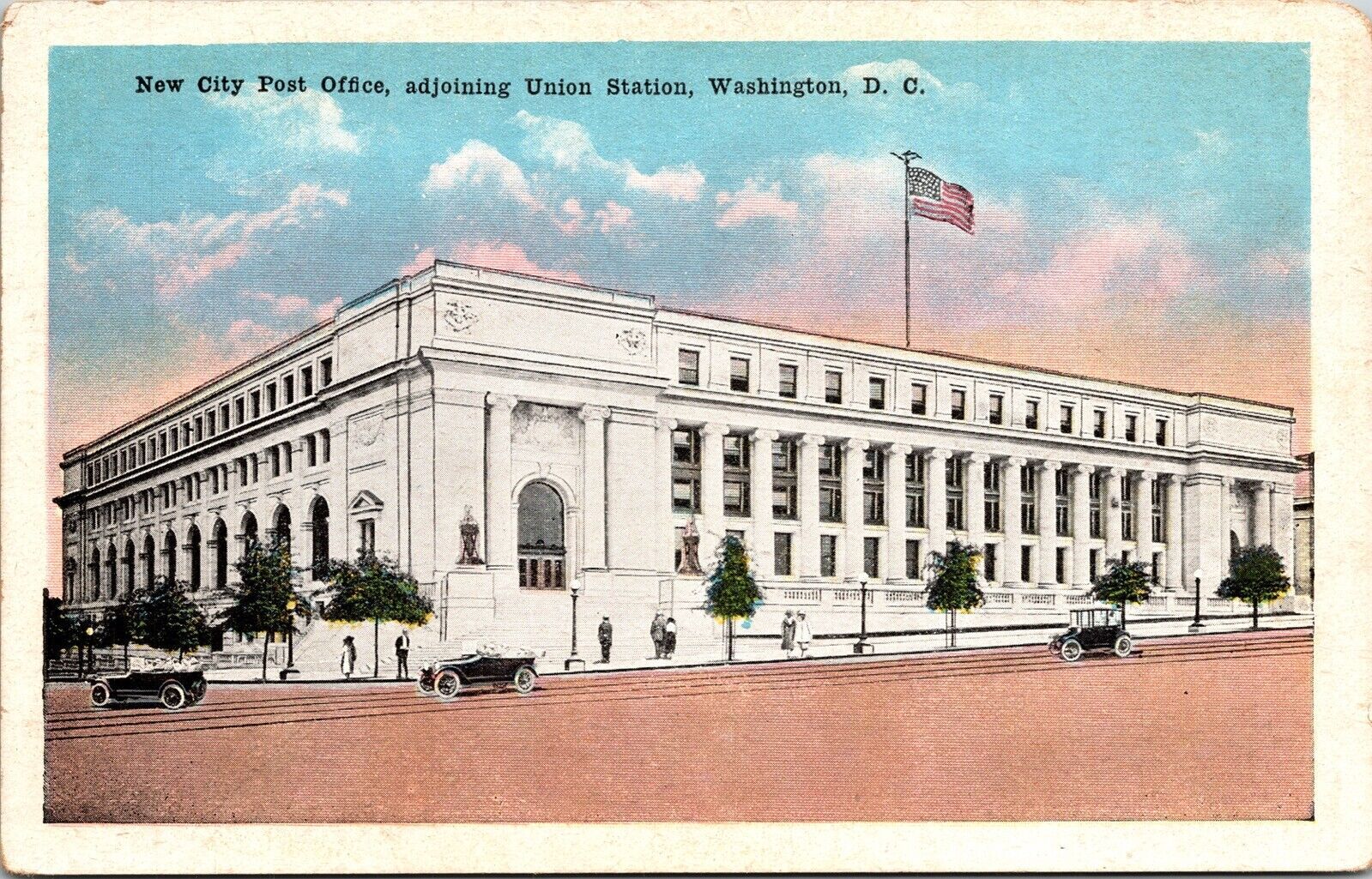 New City Post Office Union Station Building US Flag Washington DC ...
