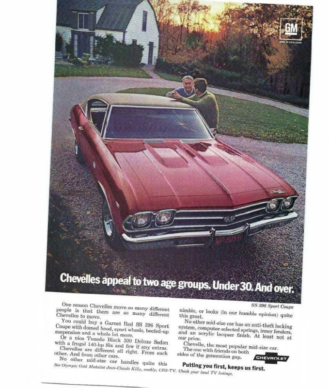 Vintage Magazine Ad - 1969 Chevelle SS 398 Sport Coupe | Ephemera ...