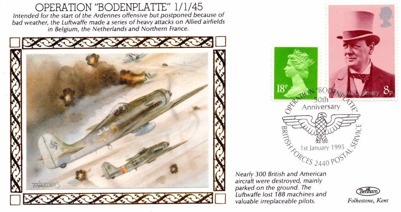 Operation Bodenplatte Military Ardennes War WW2 First Day Cover ...