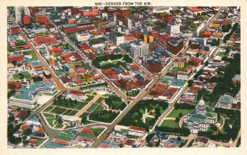 Vintage Postcard 1920's Civic Center & City County Building Denver ...