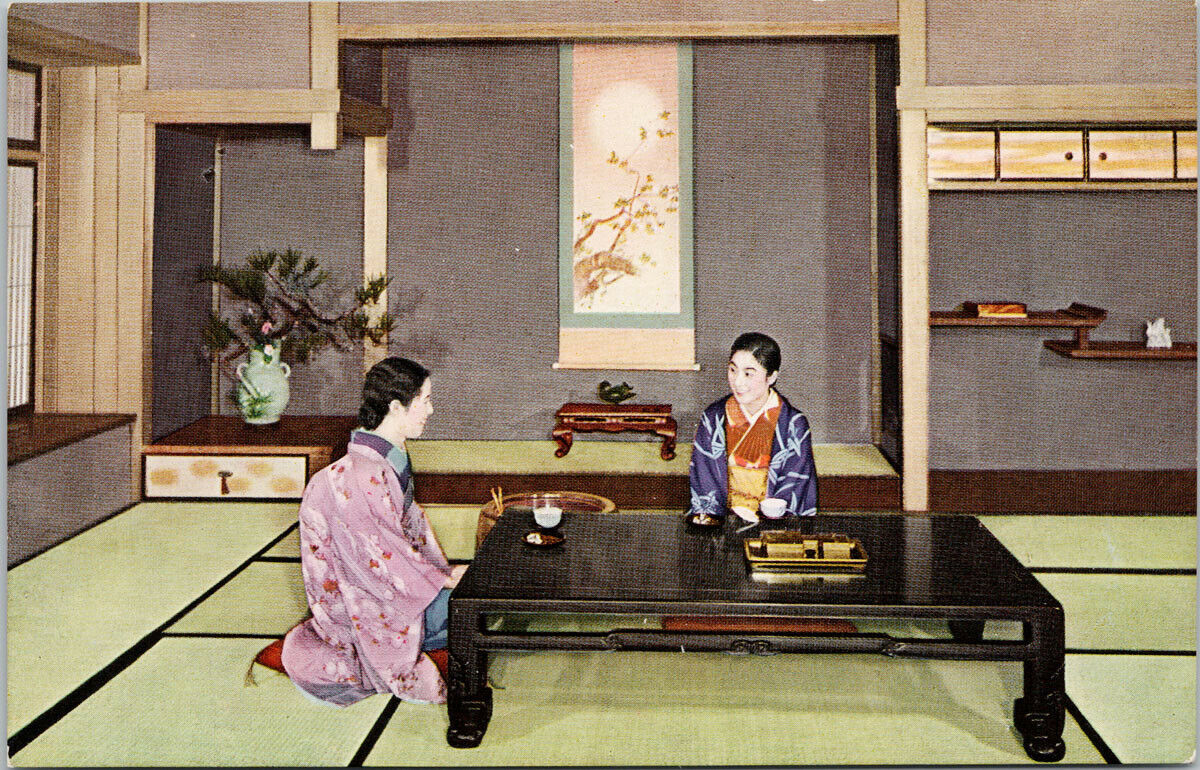 Japanese Women Tokonoma Alcove Greetings Japan c1939 Postcard G27 ...
