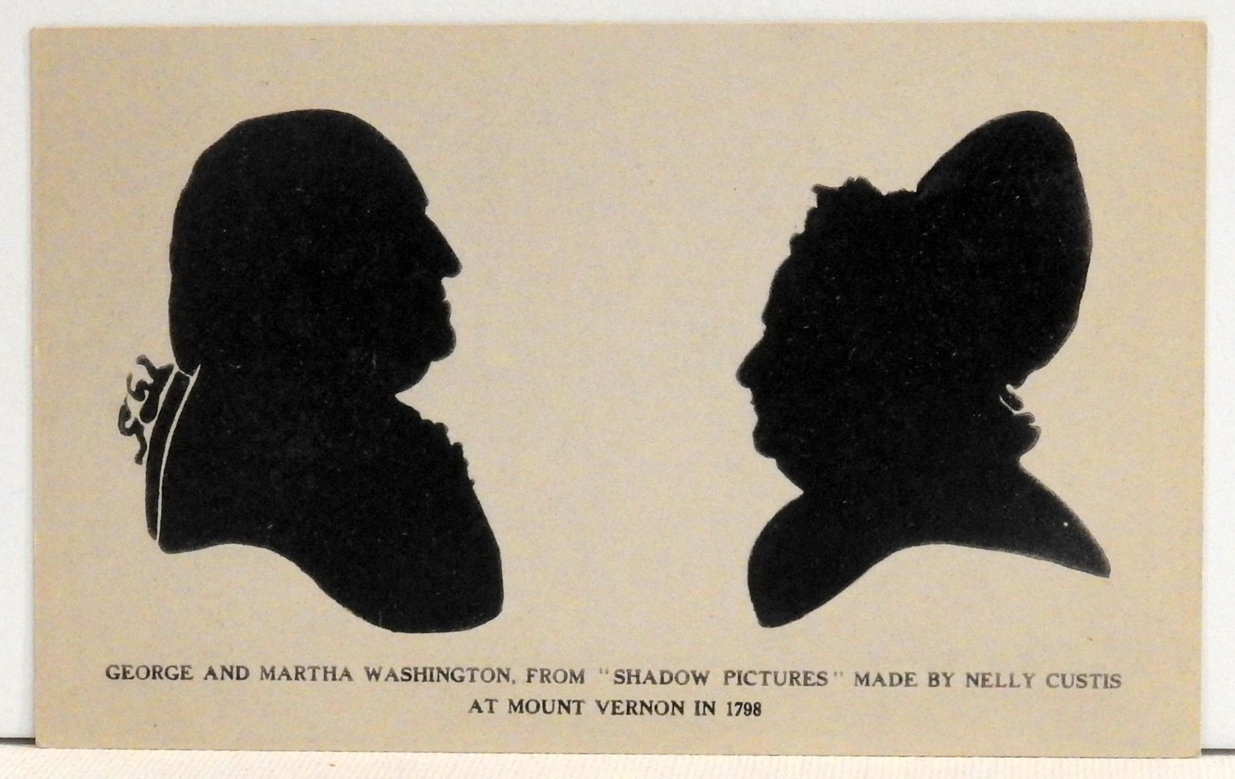 George and Martha Washington, from "Shadow Pictures" - Postcard ...