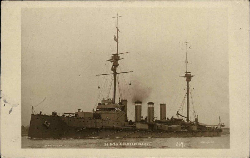 WWII RPPC Battleship HMS Cochrane BRITISH NAVY Real Photo | Other ...