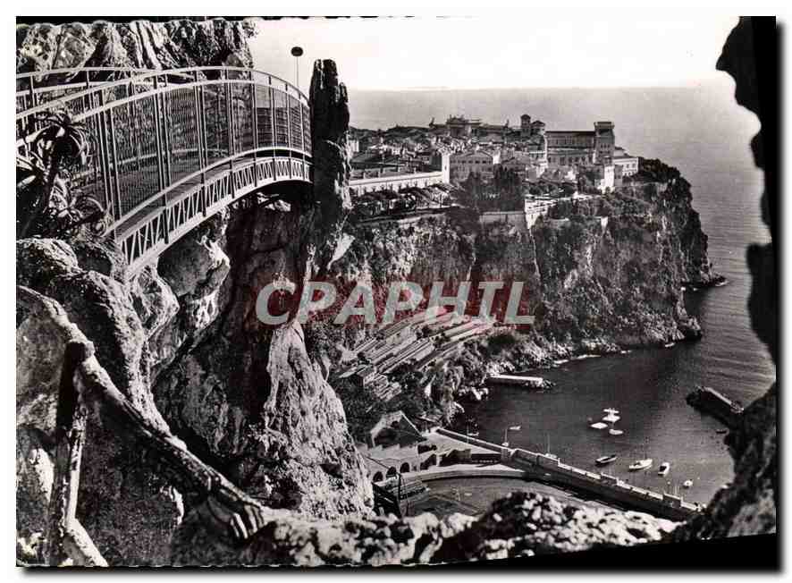 Modern Postcard Monaco The Rock of Monaco and the Louis II Stadium View ...