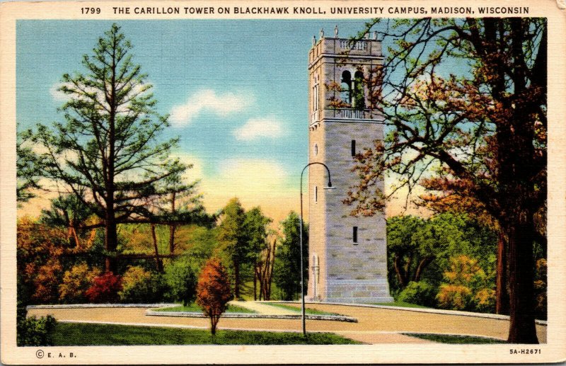Vtg 1930's Carillon Tower Blackhawk Knoll University Campus Madison WI ...