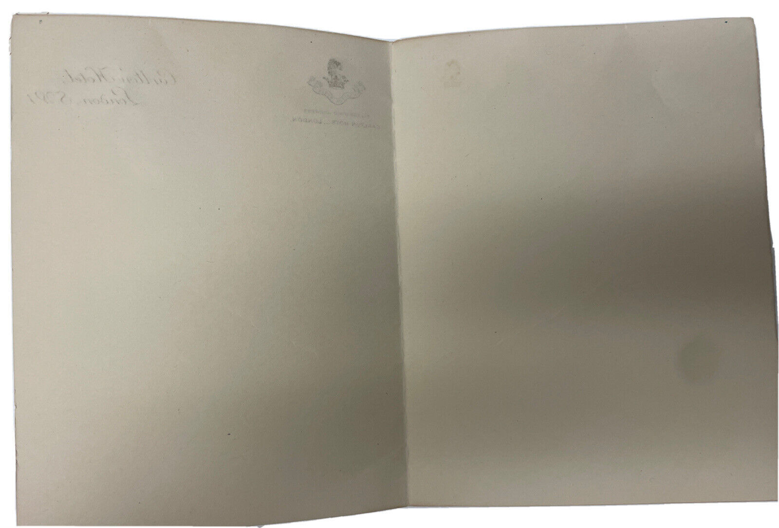 Vintage Carlton Hotel, London Stationary Paper 2 Sheets | Canada ...