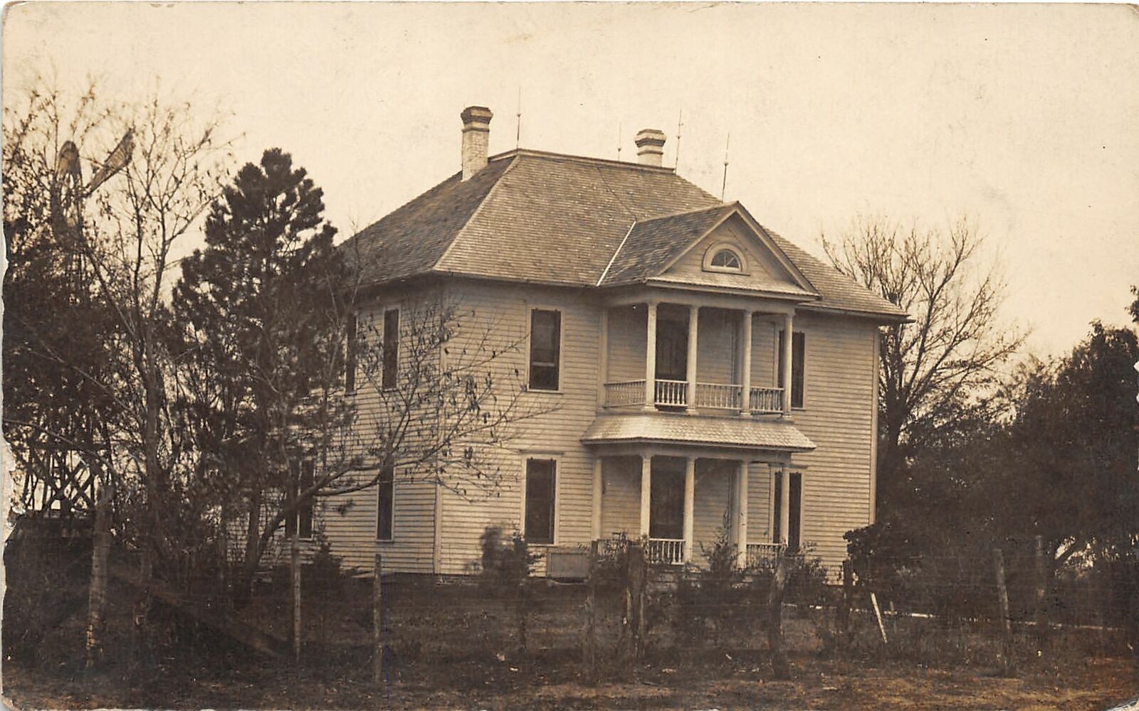 F53/ Odell Oconto? Nebraska RPPC Postcard 1911 Mansion Home | United ...