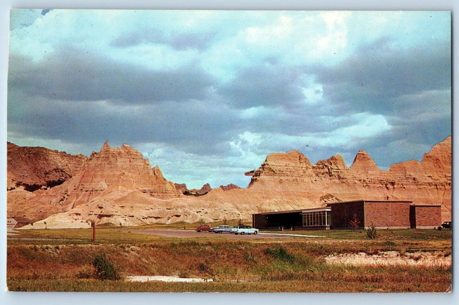 South Dakota SD Postcard Badlands National Monument Headquarters ...