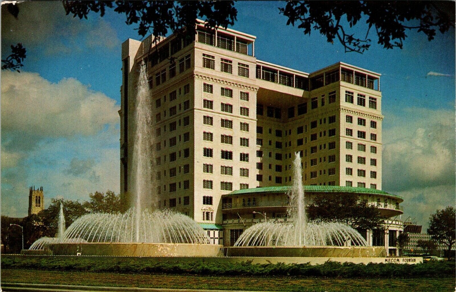 Warwick Hotel Mecom Fountain Hermann Park Houston Texas Chrome VTG ...