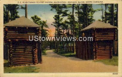 Entrance to Fort Raleigh - Roanoke Island, North Carolina NC | United ...