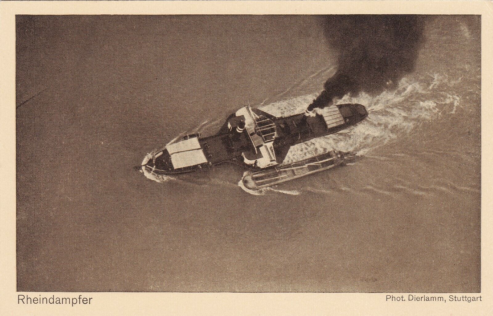 Zeppelin Postcard Germany Aerial View Gustav Eyb - View of Rhein ...