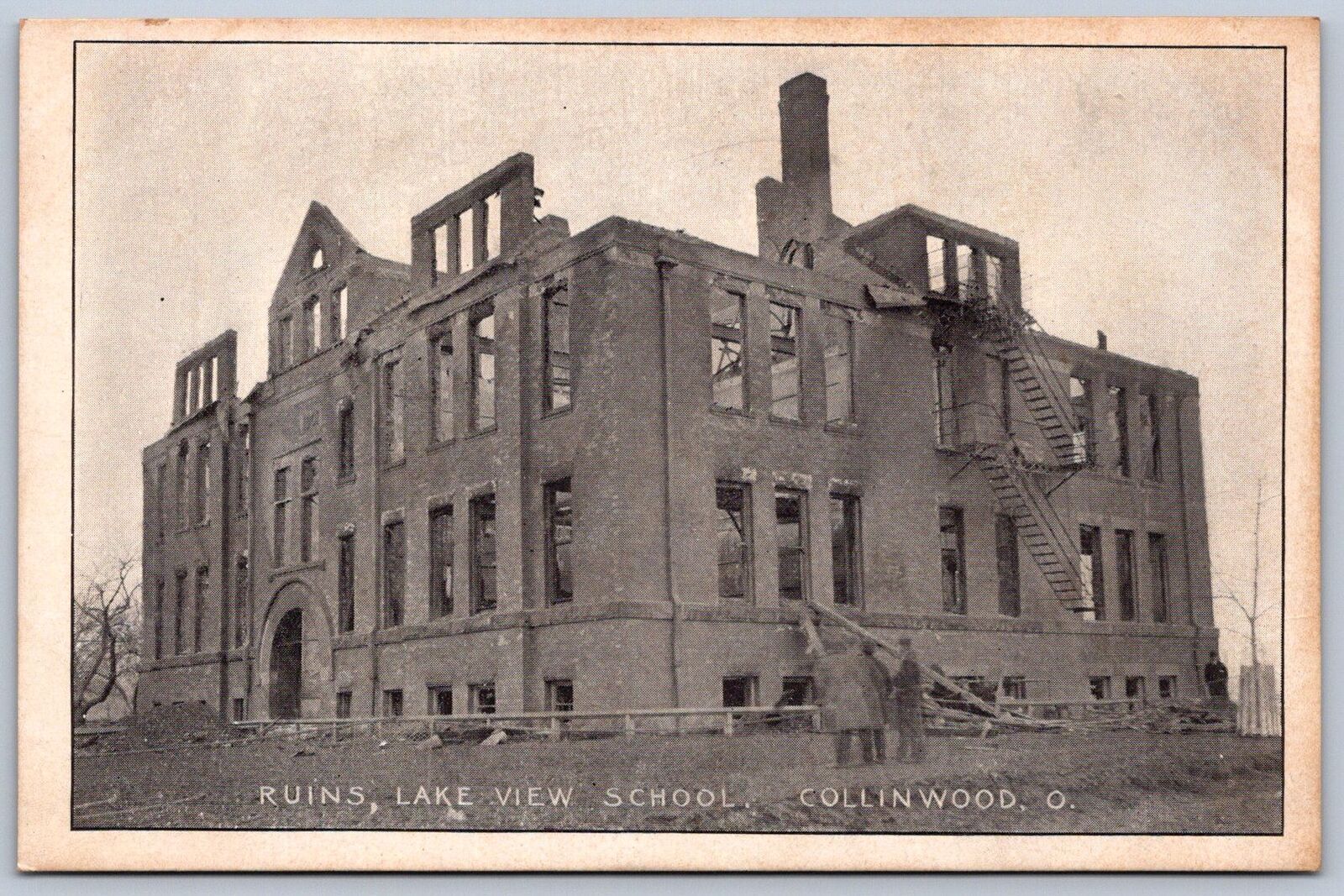 K19/ Collinwood Cleveland Ohio Postcard c1910 School Fire Disaster ...