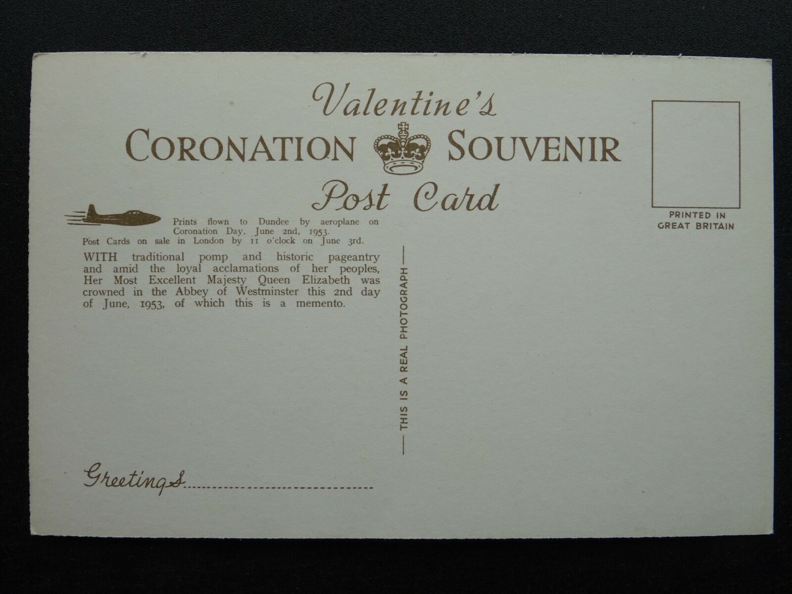 H.R.H QUEEN ELIZABETH ll c1953 Official Coronation RP Postcards by ...