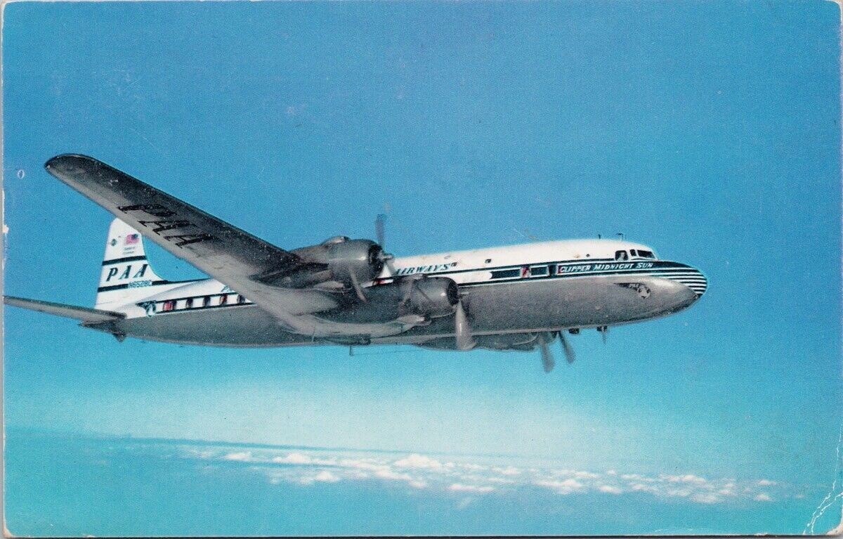 Pan American World Airways Super 6 Clipper Aviation Airplane Advert ...