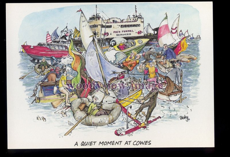 BES115 - Isle of Wight - A Quiet moment at Cowes!! - comic postcard by ...