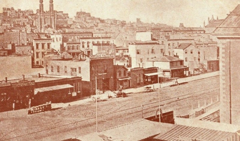 Vintage Old Frisco Scene on Market Street, San Francisco, California ...