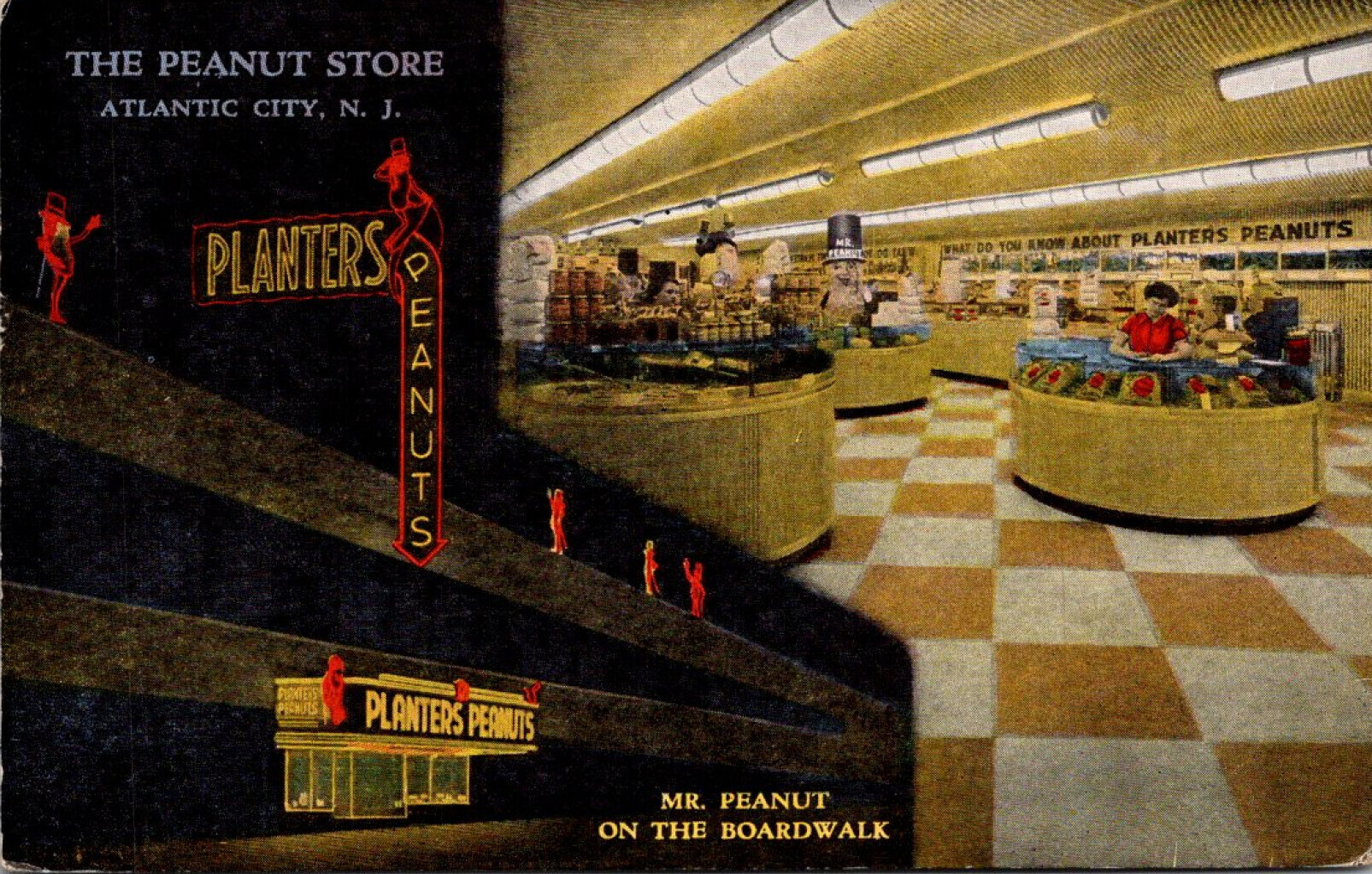 New Jersey Atlantic City The Peanut Store Mr Peanut On The Boardwalk ...