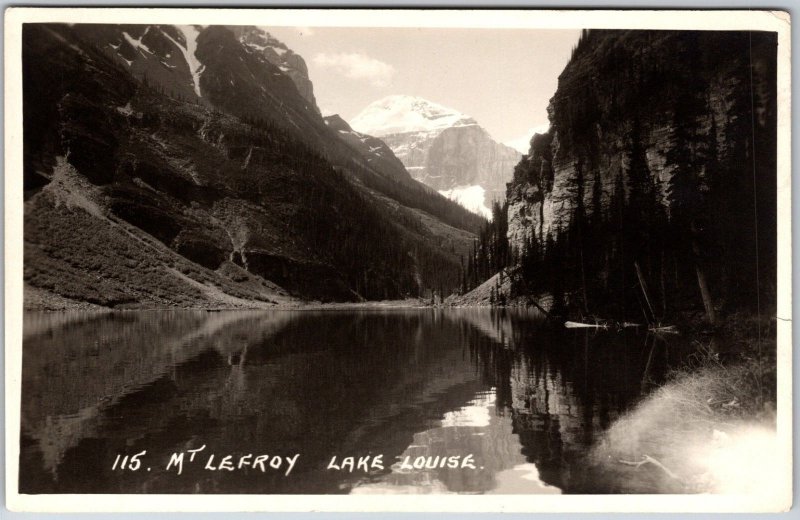 Mt. Lefroy, Lake Louise, British Colombia, Canada RPPC - Postcard ...