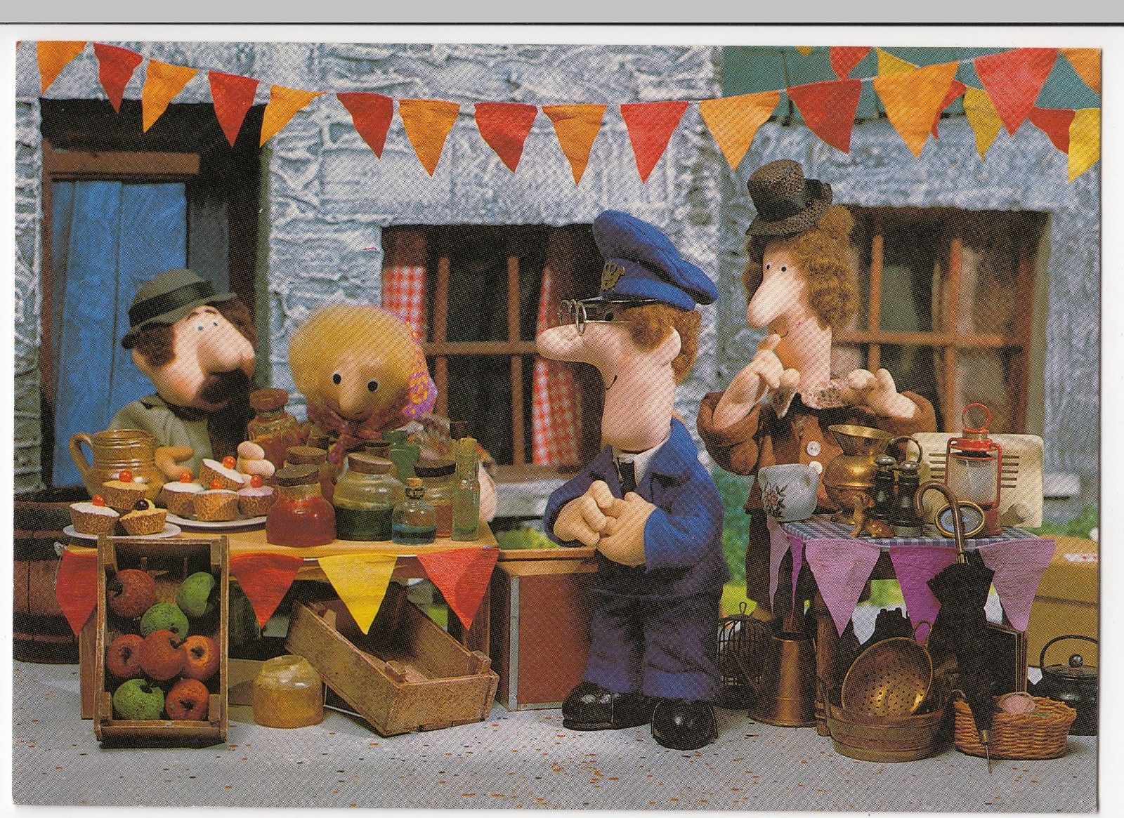 Postman Pat - A Day At The Fete - The Thompsons & Mrs Hubbard Postcard ...