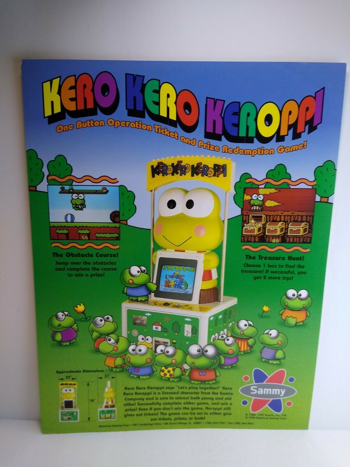 Kero Dero Deroppi Arcade Game Flyer Sammy 1994 Vintage Artwork 8.5" x 11" | Ephemera - Other ...
