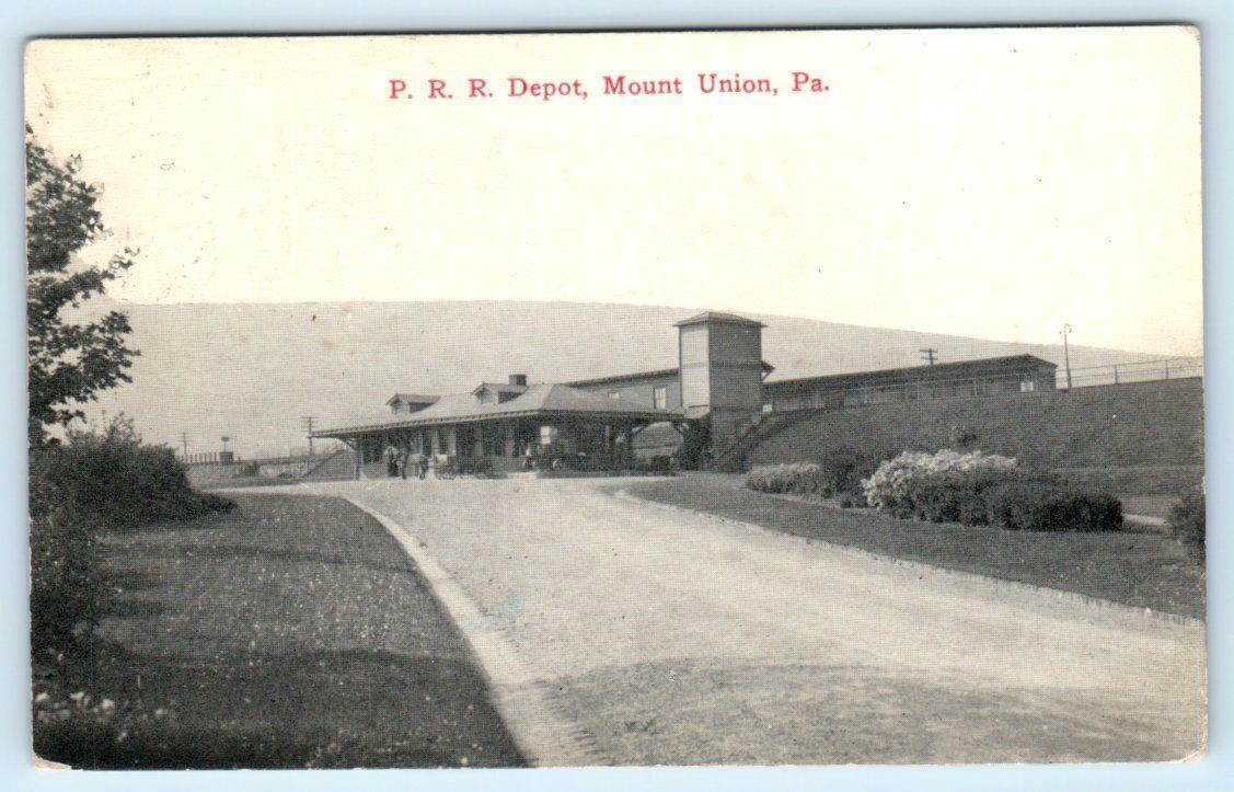 MOUNT UNION, PA ~ Pennsylvania RAILROAD DEPOT 1915 Huntingdon County ...