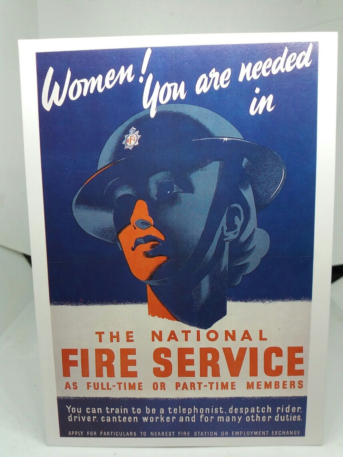 Women National Fire Service War Poster WW2 Repro Postcard | Africa ...