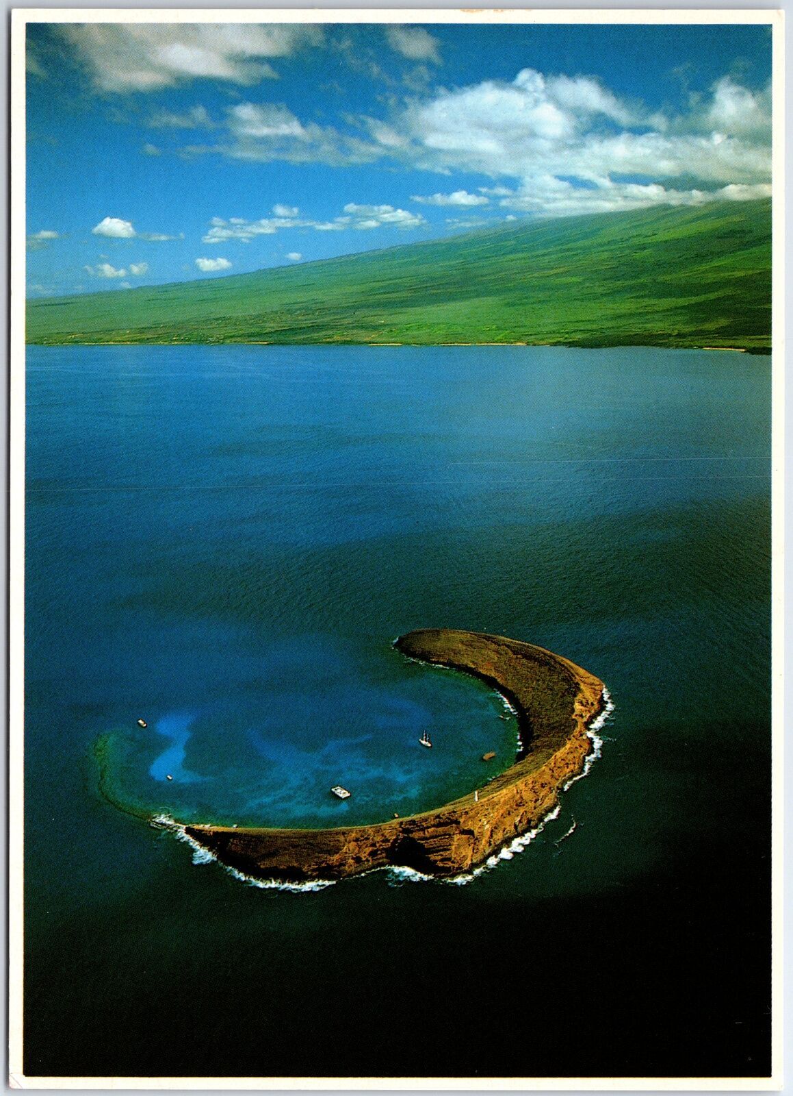 Continental Size Postcard the Extinct Horseshoe Shaped Volcano at Maui ...